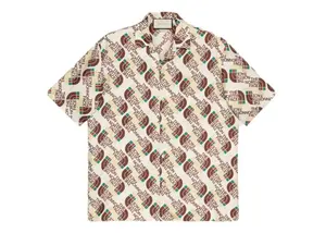 Gucci X The North Face Web Silk Shirt - Brown/beige