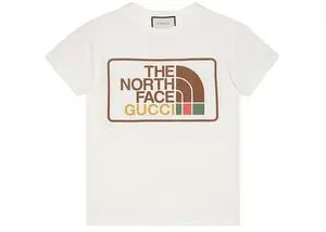 Gucci X The North Face Print Cotton T-shirt - Beige