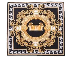 Kith X Versace Lion Silk Scarf - Black/gold