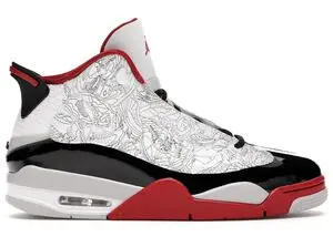 JORDAN Dub Zero Sneakers - White/varsity Red/neutral Grey