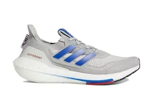 Adidas Ultra Boost 21 Sneakers - Grey/royal Blue/grey