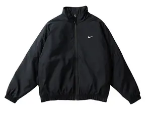 Nike Solo Swoosh Satin Bomber Jacket - Black/doll/white