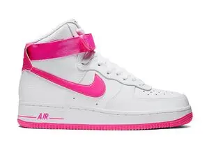 Nike Air Force 1 High Top Sneakers - White/true Berry/laser Fuchsia