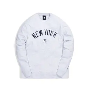 Kith For Major League Baseball New York Yankees Long Sleeve Tee Shirt Heather Grey