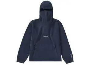 Supreme Polartec Facemask Half Zip Hooded Sweatshirt - Navy Blue