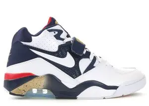 Nike Air Force 180 Olympic Sneakers - White/midnight Navy Blue/metallic Gold