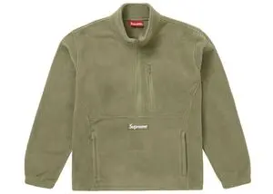Supreme Polartec Half Zip Pullover - Light Olive