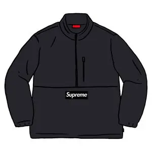 Supreme Polartec Half Zip Pullover - Black