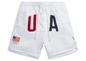 Kith For Team Usa Jordan Baby Terry Short - Light Heather Grey