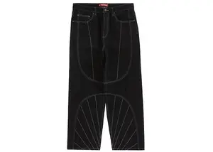 Supreme Radial Embroidered Loose Fit Jean