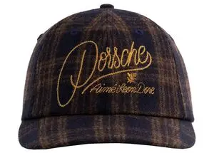 Aimé Leon Dore X Porsche 356 Plaid Wool Cap - Navy Blue