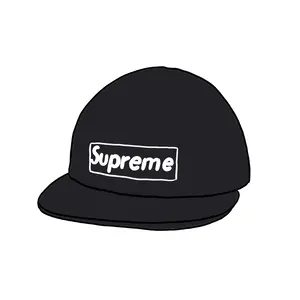Supreme Raffia Camp Cap Black