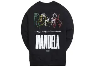Kith For Mandela Day 2021 Freedom Crewneck Sweatshirt - Black