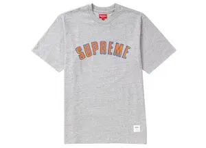 Supreme Printed Arc Short Sleeve Top - Heather Grey