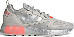 Adidas Zx 2k Boost - Grey One/silver Metallic/solar Red