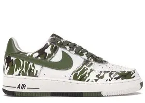 Nike Air Force 1 Low Camouflage Sneakers White/palm Green/baroque Brown