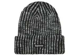 Supreme Rainbow Knit Beanie - Black