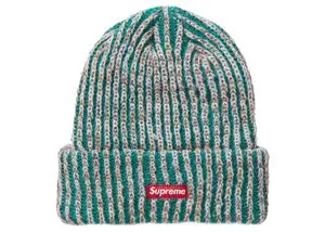 Supreme Rainbow Knit Beanie - Dark Green