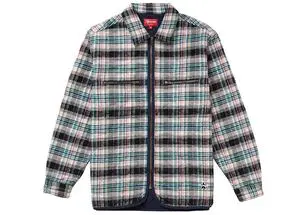 Supreme Quilted Plaid Zip-up Shirt