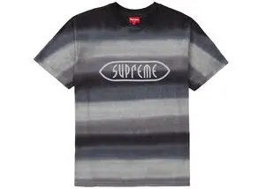 Supreme Rainbow Stripe Tee Shirt - Black