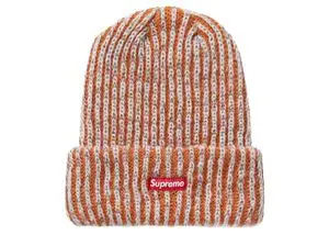 Supreme Rainbow Knit Beanie - Rust
