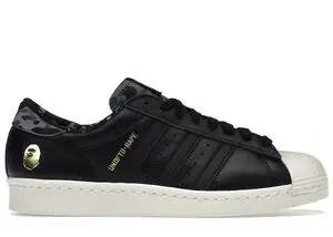 Adidas Superstar 80s Undefeated Bape Sneakers - Core Black/core White