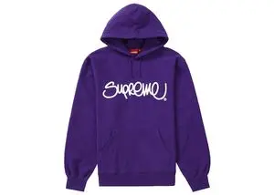 Supreme Raised Handstyle Hooded Sweatshirt
