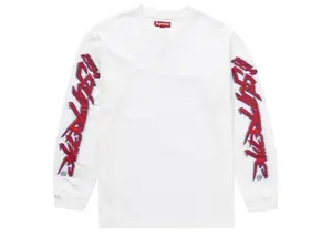 Supreme Racing Intarsia Long Sleeve Top - White