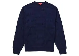 Supreme Raised Logo Sweater - Navy Blue