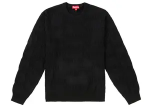 Supreme Raised Logo Sweater - Black