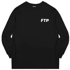 FTP Logo Long Sleeve Tee Shirt Black