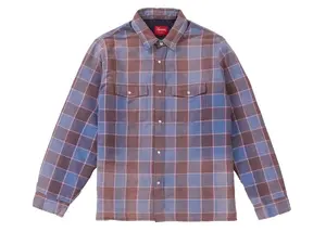 Supreme Quilted Faded Plaid Shirt