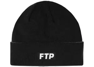 FTP Reversible Logo Beanie - Black/gray