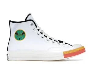 CONVERSE Chuck Taylor All Star 70 Hi Leather Raygun - White/orange/yellow