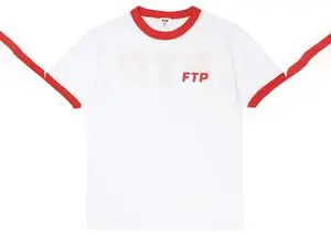 FTP Logo Ringer Tee Shirt - Red