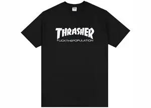 FTP Thrasher Logo Tee Shirt - Black