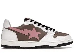 A BATHING APE A Bathing Ape Court Sta Sneakers White/brown/pink