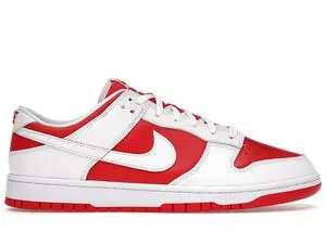 Nike Dunk Low Championship Red Sneakers - University Red/white/total Orange