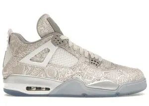 JORDAN 4 Retro 30th Anniversary Laser Sneakers - Laser White/chrome/metallic Silver