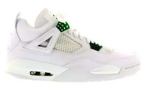 JORDAN 4 Retro Sneakers - White/chrome/classic Green