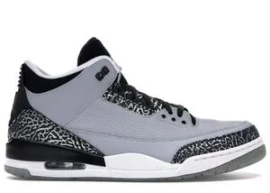 JORDAN 3 Retro Sneakers - Wolf Grey/metallic Silver/black