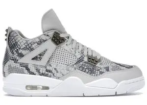 JORDAN 4 Retro Snakeskin Sneakers - Light Bone/white/pure Platinum