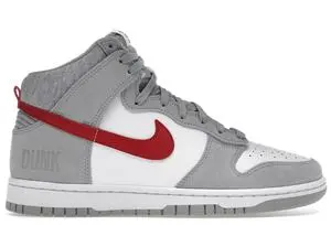 Nike Dunk High Sneakers - Light Smoke Grey/gym Red/white