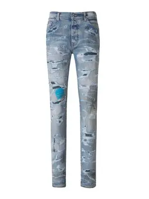 Amiri Distressed Mid-rise Jeans
