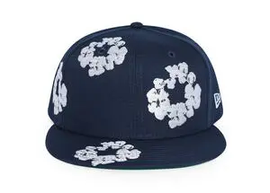 DENIM TEARS New Era Cotton Wreath 59/50 Cap - Navy Blue