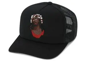 DENIM TEARS Crown Made Of Cotton Southern Trucker Hat - Black