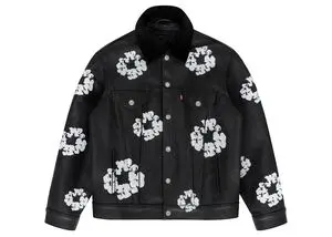 DENIM TEARS X Levi's Wreath Type3 Jacket - Black Denim