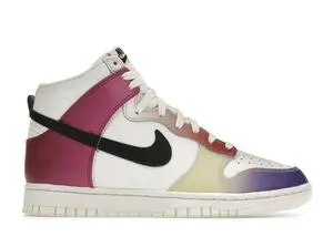 Nike Dunk High Gradient Sneakers - Summit White/black/team Red