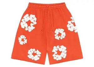 DENIM TEARS Cotton Wreath Shorts - Orange