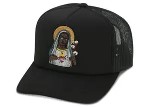 DENIM TEARS Saint Mary Southern Trucker Hat - Black